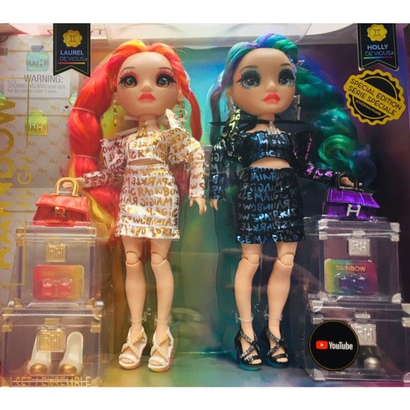Rainbow High | Toys | Rainbow High Twin Girls Laurel Devious And Holly ...